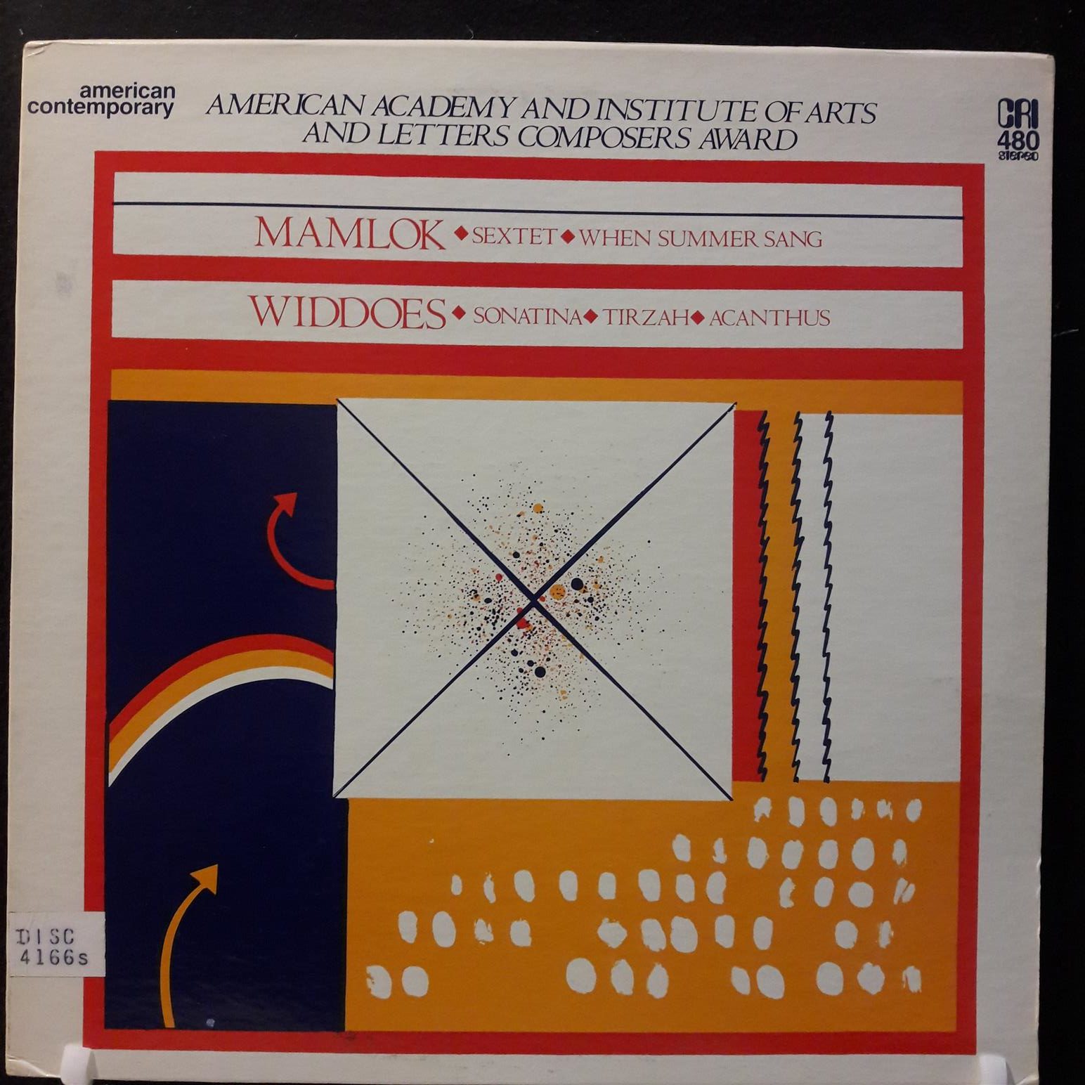 MAMLOK.WIDDOES – SEXTET.WHEN SUMMER SANG.SONATINA.TIRZAH.ACANTHUS ...